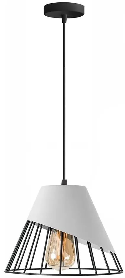 Toolight - závěsná stropní zrcadlová lampa E27 60W APP228-1CP, černá-bílá, OSW-00888