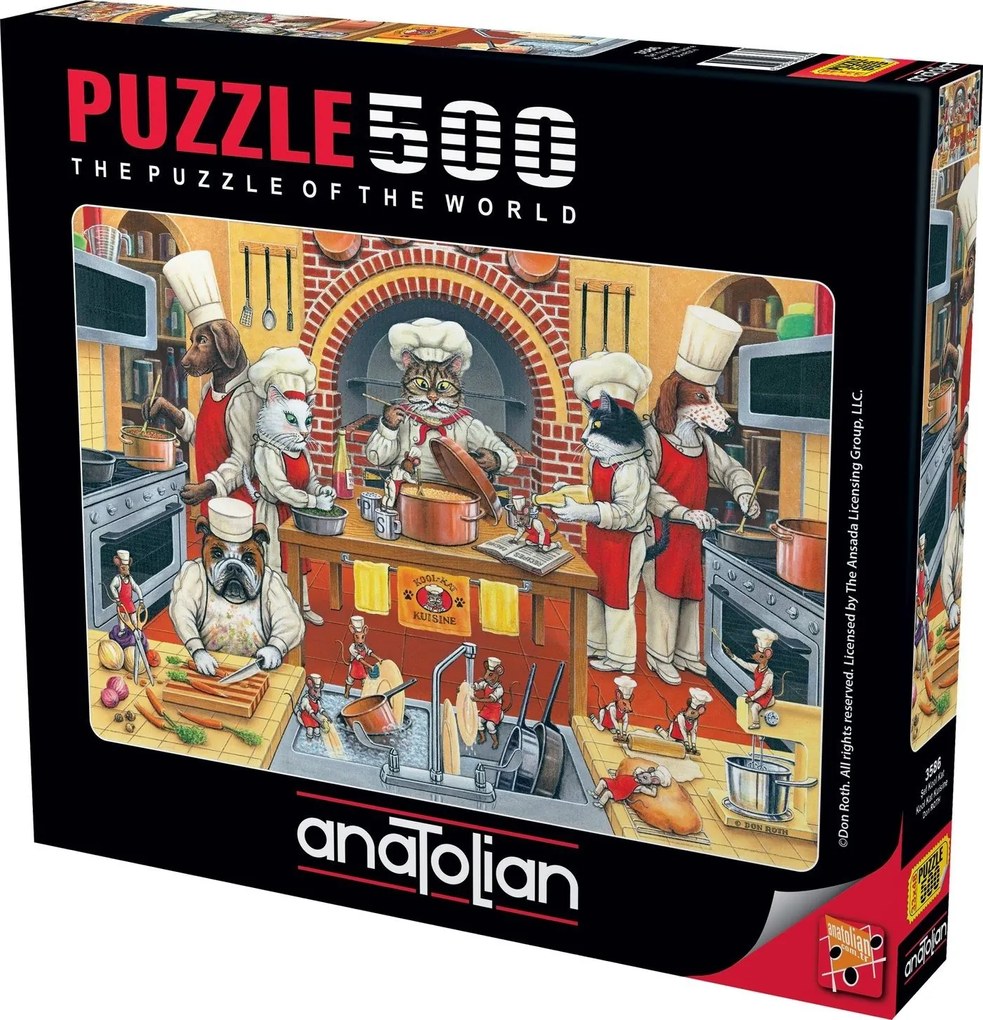 Puzzle anatolian puzzle zvířecí kuchyně 500 dílků