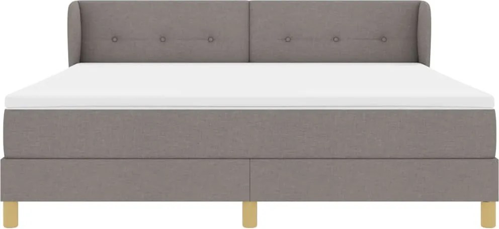 Postel s boxspringem s čelo Taupe 180 x 200 cm textil 3340231