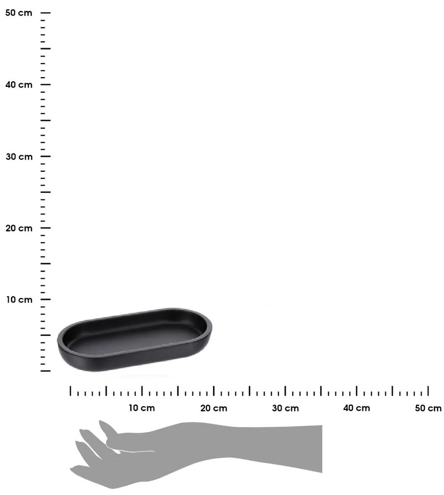 Miska na mýdlo Sottani, černá
