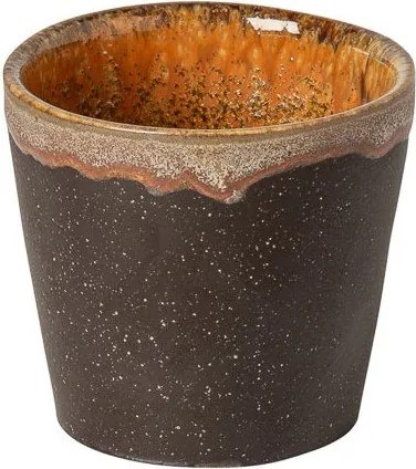 Tmavě hnědý kameninový šálek na espresso 70 ml Poterie – Casafina