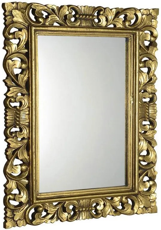 SAPHO - SCULE zrcadlo v rámu, 70x100cm, zlatá IN163