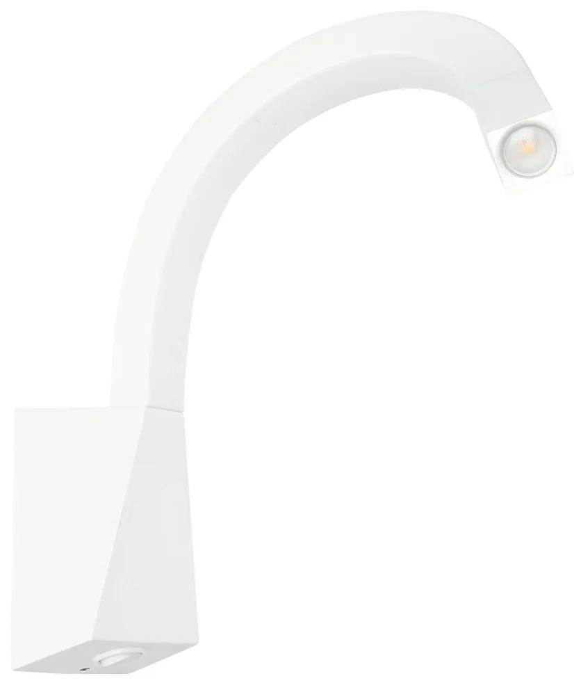 Linealight 7234 Snake_W3, bílá flexibilní LEDka k posteli s vypínačem, 2W LED 3000K, délka 47cm