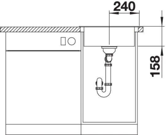 BLANCO GmbH + Co KG Blanco DANA 45 Nerez přírodní lesk