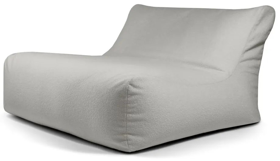 Světle šedý sedací vak z textilie bouclé Sofa Lounge – SLOWDOWN
