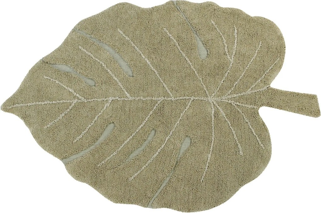 Lorena Canals, Kusový koberec Monstera Olive, 120x180, zelená, ložnice