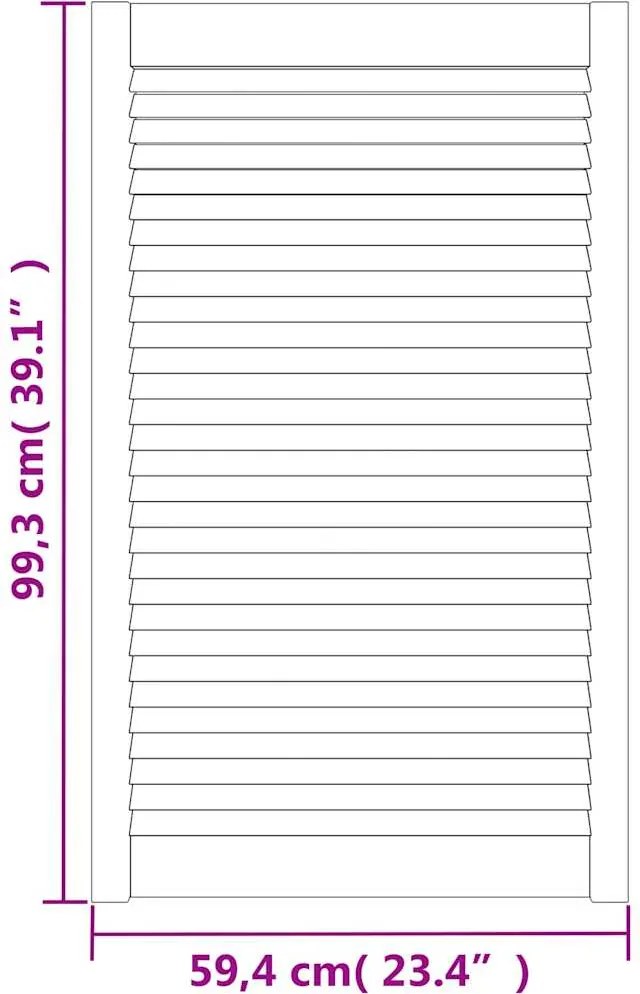 Nábytková dvířka lamelový design 4 ks 99,3 x 59,4 cm borovice 151141