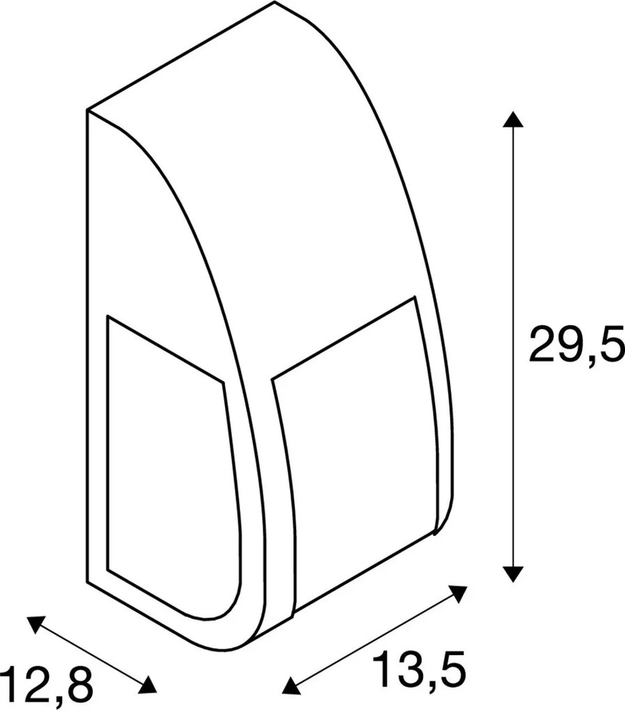 LA 227176 Venkovní svítidlo KERAS úsporka nástěnná antracit 230V E27 24W - BIG WHITE (SLV)