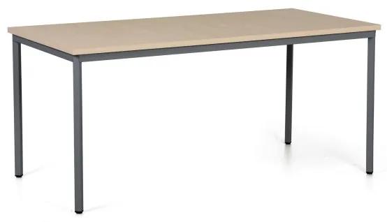 Jídelní stůl TRIVIA, tmavě šedá konstrukce, 1600 x 800 mm, bříza