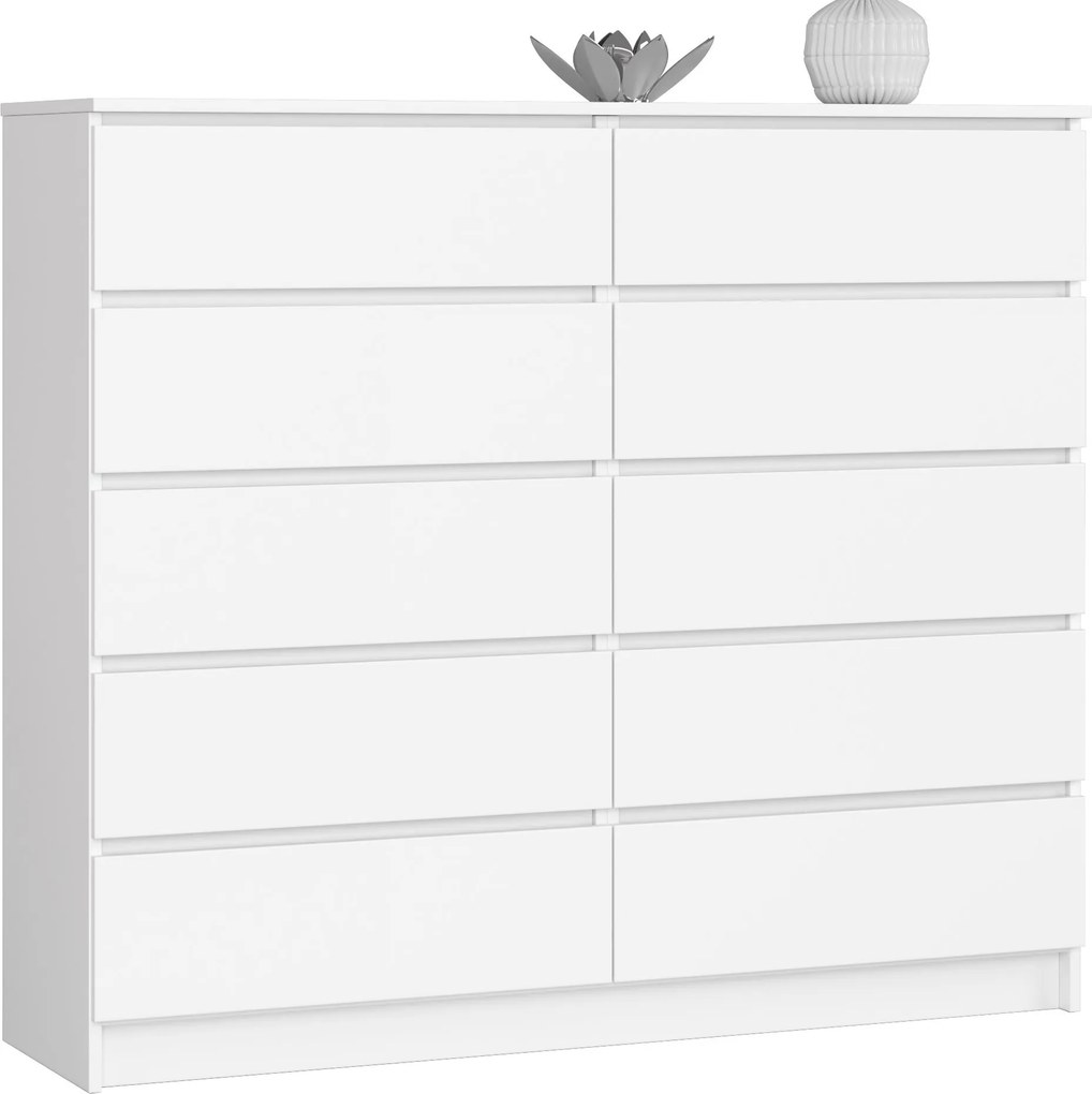 Komoda K140 10SZ bílá