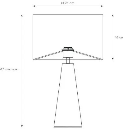 Lucide 10501/81/30 - Stolní lampa VELVET 1xE27/40W/230V