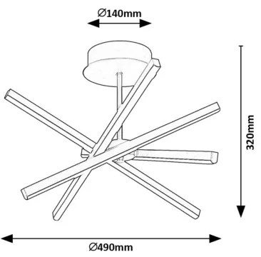 Rabalux 71270 - LED Lustr na tyči MATILDE LED/30W/230V 4000K