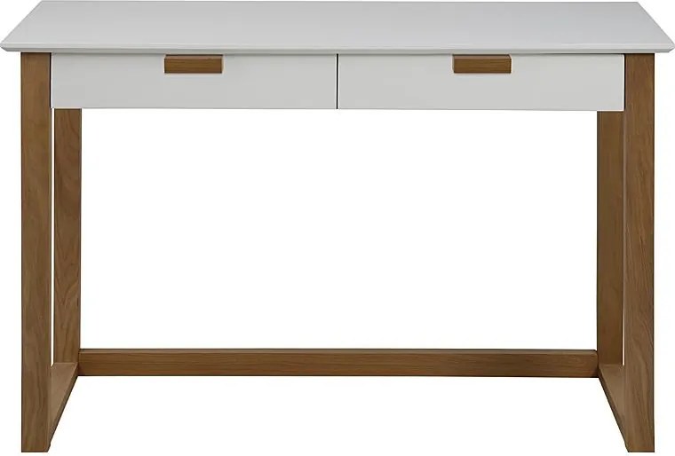 Design by scandinavia Pracovní / odkládací stůl Japan, 117 cm, bílá / dub 4160