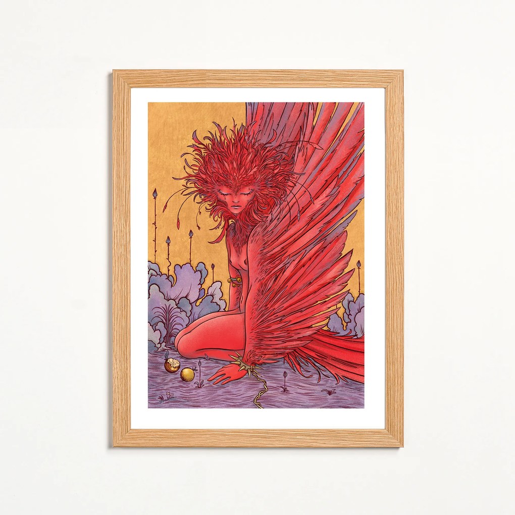 Katarina Kratochvílová | Harpie Rám: Černý, Velikost: 30 x 20 cm