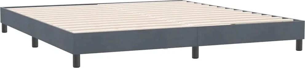 Postel Box Spring bez matrace tmavě šedá 180x210 cm samet 3315838