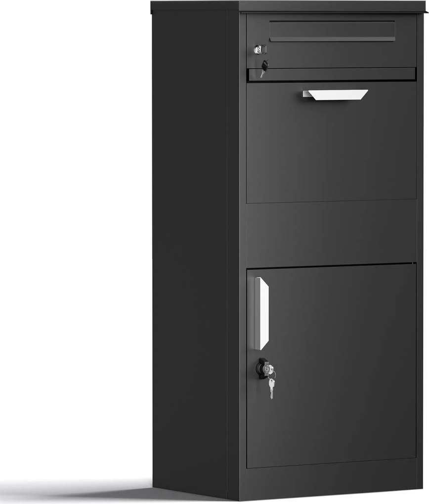 Poštovní schránka XPOtool – 500 × 370 × 1120 mm, černá (63451)