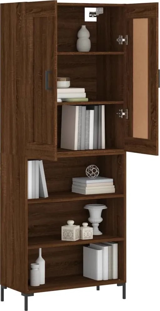 vidaXL Skříň highboard 69,5 x 34 x 180 cm kompozitní dřevo [3200068] Barva: Bílá