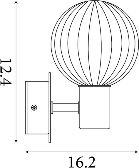 Searchlight 30506BK Nástěnné svítidlo LUMINSPHERE černé IP44