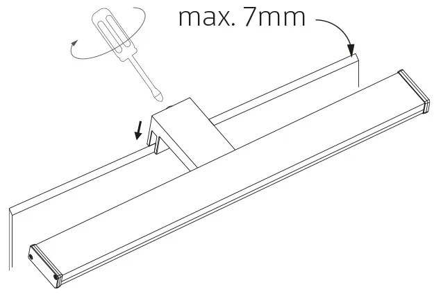 PANLUX LED svítidlo na zrcadlo do koupelny ARVEN IP44 12W 4000K černá