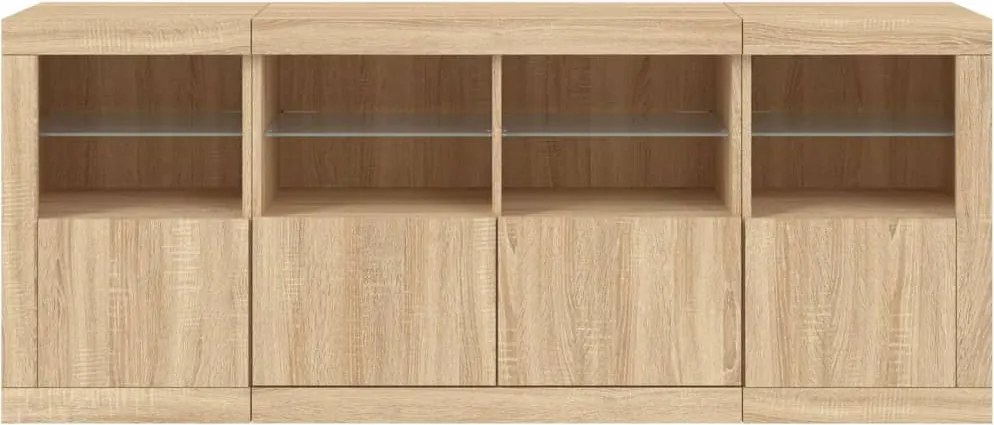Příborník s LED osvětlením dub sonoma 163 x 37 x 67 cm 3209074