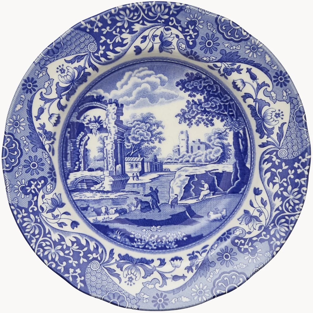 Sada hlubokých talířů Blue Italian, 4 díly