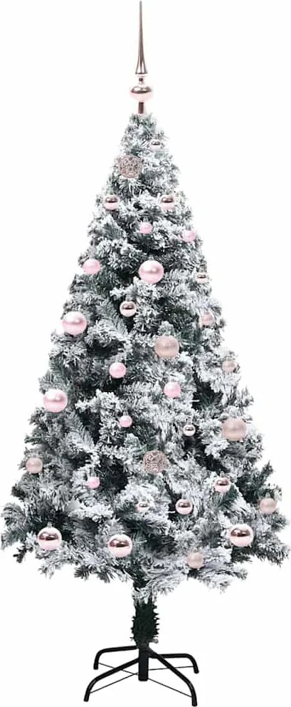 Umělý vánoční stromeček Bílá 150 cm PVC, ocel a plast 3396951
