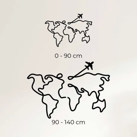 Designová dřevěná mapa světa na zeď | SENTOP PR0496