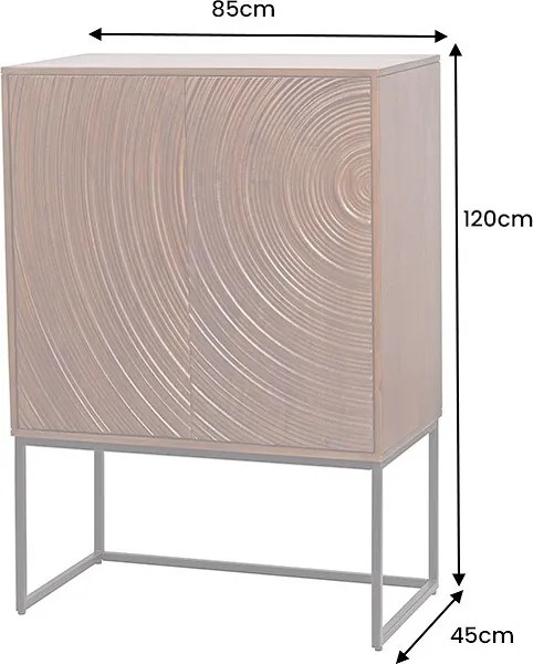 Designová vysoká komoda Waseemah 120 cm hnědé mango