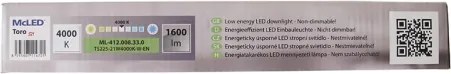 LED podhledové svítidlo McLED TORO S21 TS225-21W4000K-W-EN neutrální bílá ML-412.008.33.0