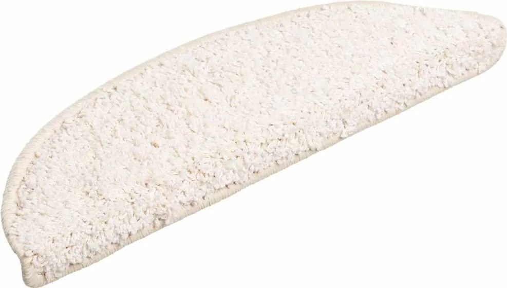 Schodové rohože 10 ks 56 x 17 x 3 cm bílé půlkulaté 149795