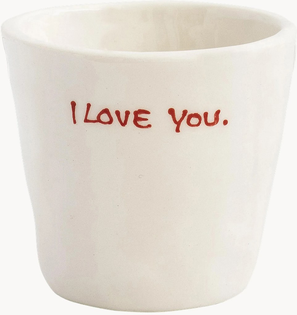 Ručně malovaný šálek na espresso I Love You