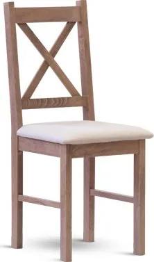 Stima Dřevěná jídelní židle TERA 79 | Odstín: dub lanýž,Sedák: carabu crema 86