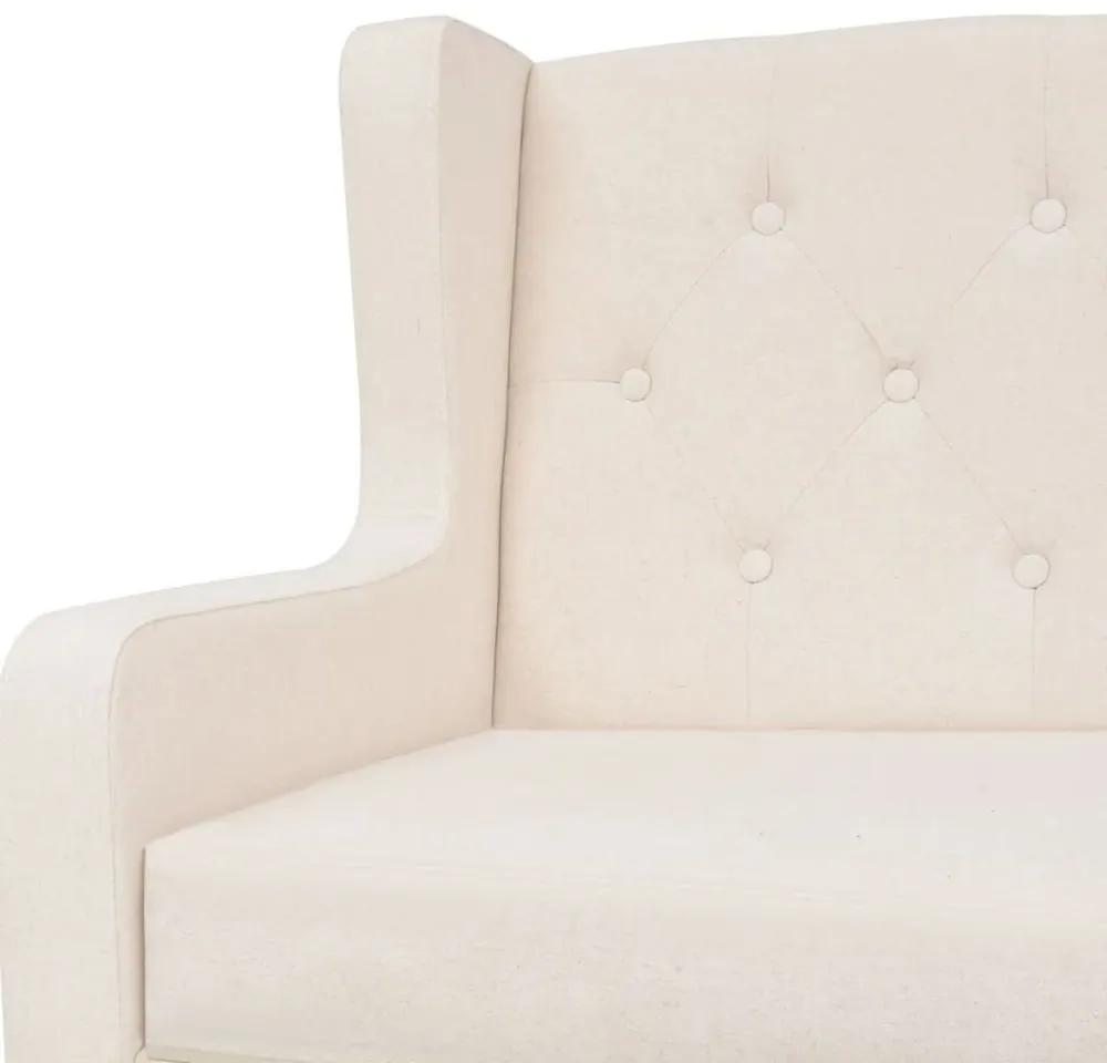 Petromila Trojmístná sedačka, textilní čalounění, krémově bílá