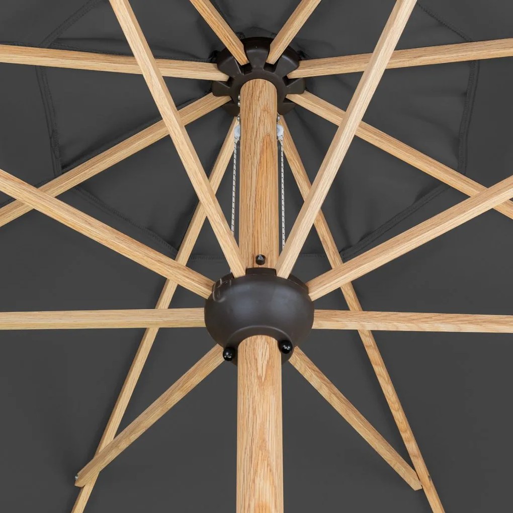 Doppler ALU WOOD zahradní slunečník 350 cm antracit