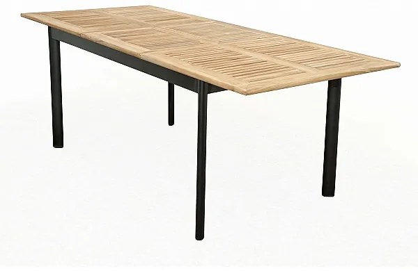 DOPPLER Hliníkový stůl rozkládací DIANA 150/210x90 cm (teak)