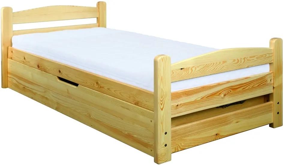 Drewmax LK144 90x200 cm - Dřevěná postel masiv jednolůžko