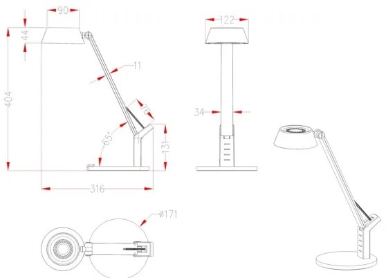 Globo 58423 - LED Stmívatelná stolní lampa URSINO LED/8W/230V