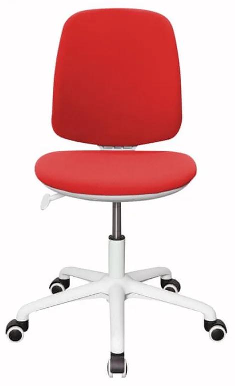 Dalenor Dětská židle Lucky, textil, bílá podnož / červená