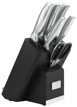 BERLINGERHAUS Kikoza Collection Stainless Steel BH-2338 / Sada kuchyňského náčiní ve stojanu / nože|brousek|nůžky / 8 ks (BH-2338)