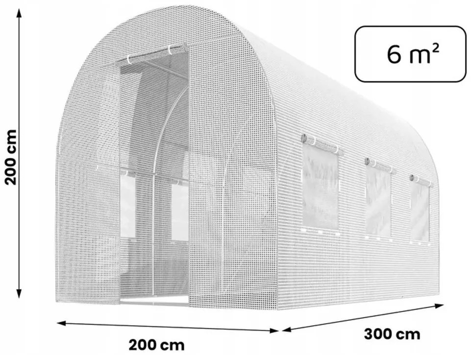 Global Income s.c. Zahradní fóliovník 2x3 m (6m2), bílý