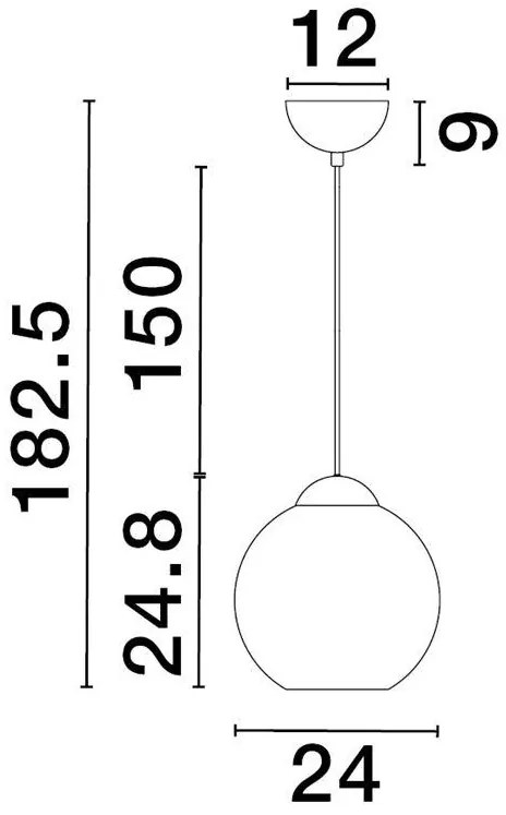 Nova Luce Závěsné svítidlo MIDORI, 24cm, E27 1x12W Barva: Amber sklo
