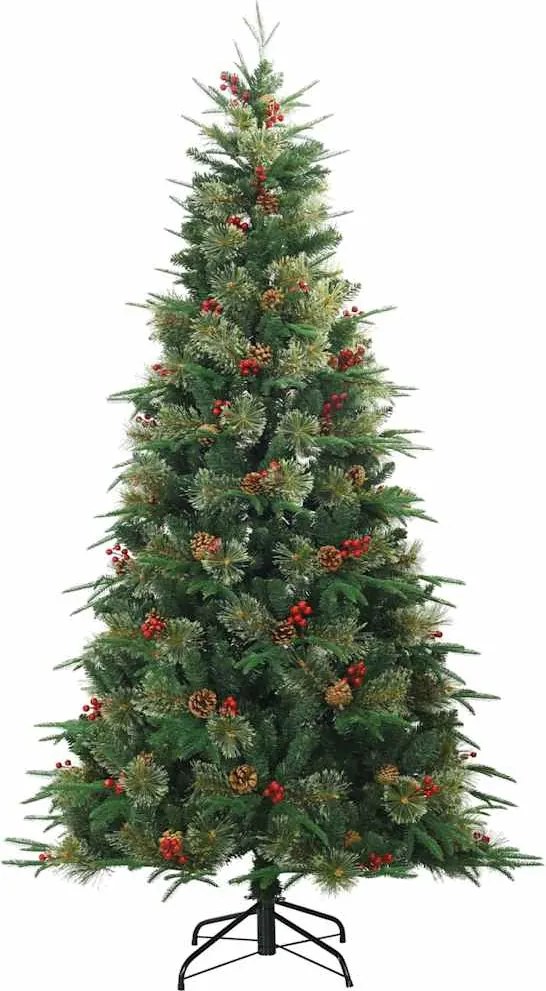 Umělý Skládací Vánoční Strom s stojanem Zelená 240 cm PE a PVC 3397441