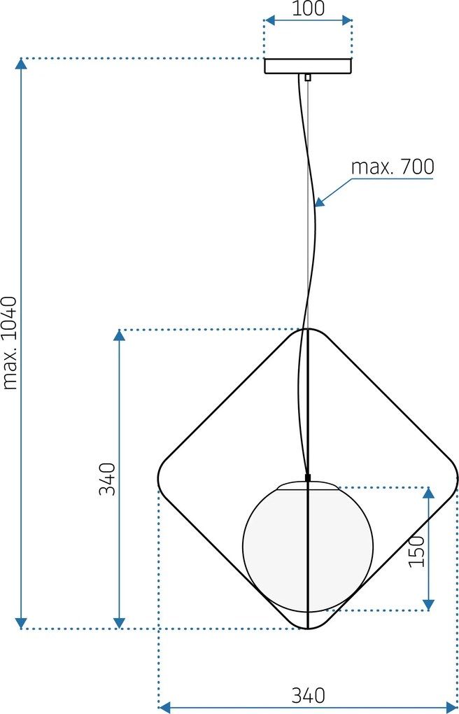 Toolight, Stropní svítidlo 1xE27 APP1017-1CP, zlatá, OSW-07557