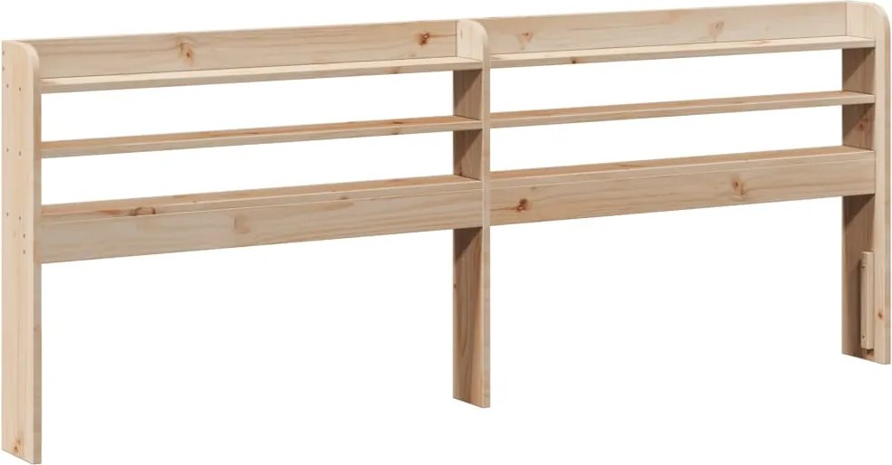 Rám postele s čelem 200 x 200 cm masivní borové dřevo 3306861