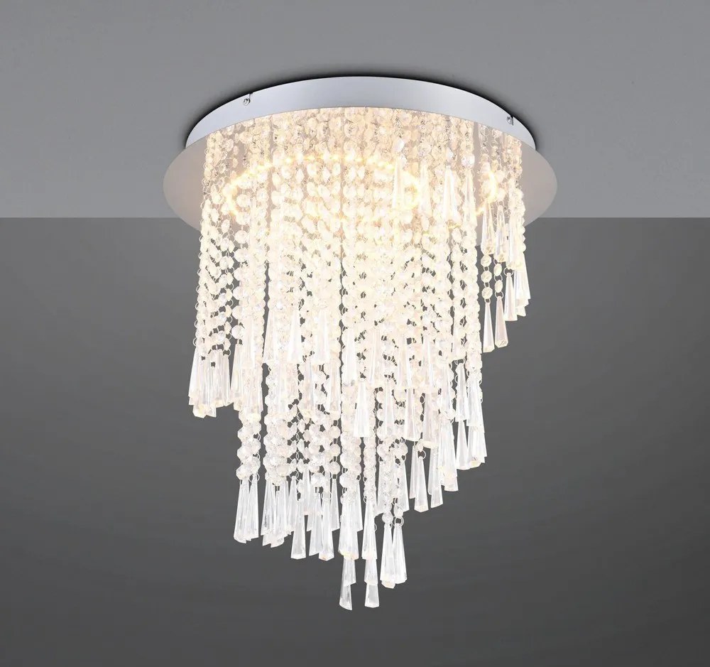 LED stropní svítidlo ve stříbrné barvě ø 45 cm Pomp – Reality