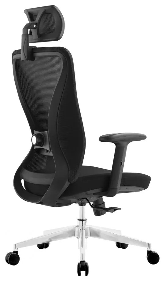 Kancelářská ergonomická židle Neoseat NICOLE — síť / látka, černá, nosnost 150 kg
