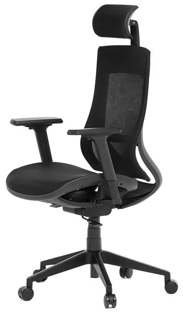 Ergonomická kancelářská židle MERADI - černá síťovina Barva: černá