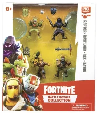 Fortnite figurky, Velký set Raptor, Rust Lord, Rex a Raven | BIANO