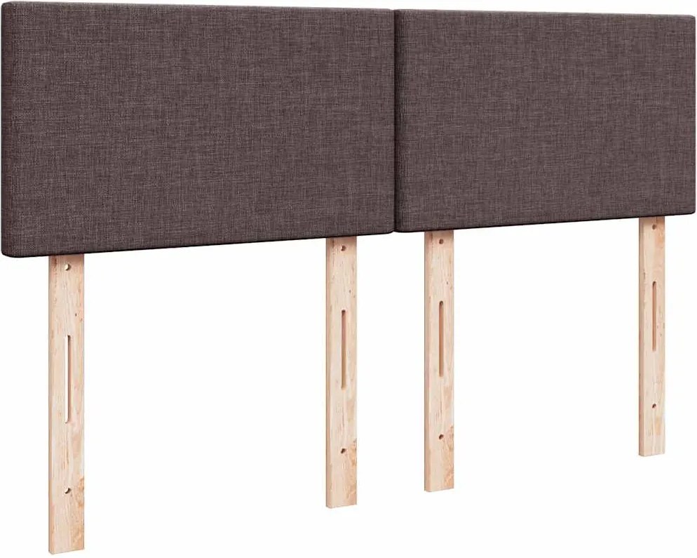 Box spring postel s matrací tmavě hnědá 140x190 cm textil 3285879