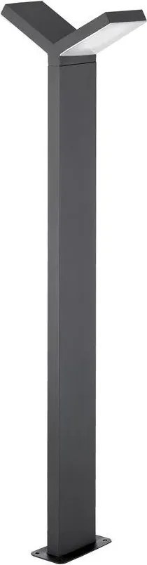 NV 713124 Venkovní sloupkové svítidlo PARK hliník tmavě šedá akrylový difuzor LED 2x6W 3000K 220-240V 120st. IP54 AC vč. driveru - NOVA LUCE